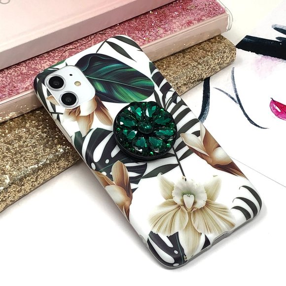 Accessories | Iphone Green Floral Leaf Case | Poshmark
